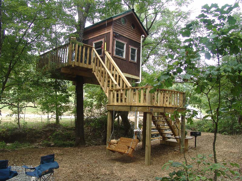 Tree House On Timbers